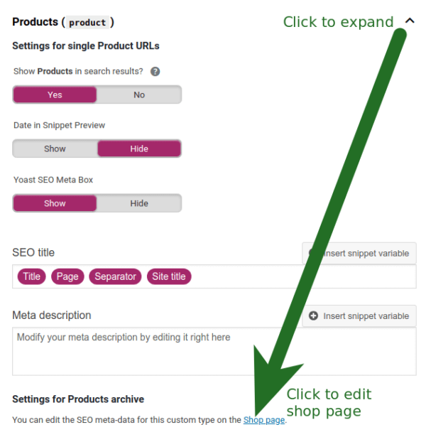How Do I Change the WooCommerce Shop Page meta data? • Yoast