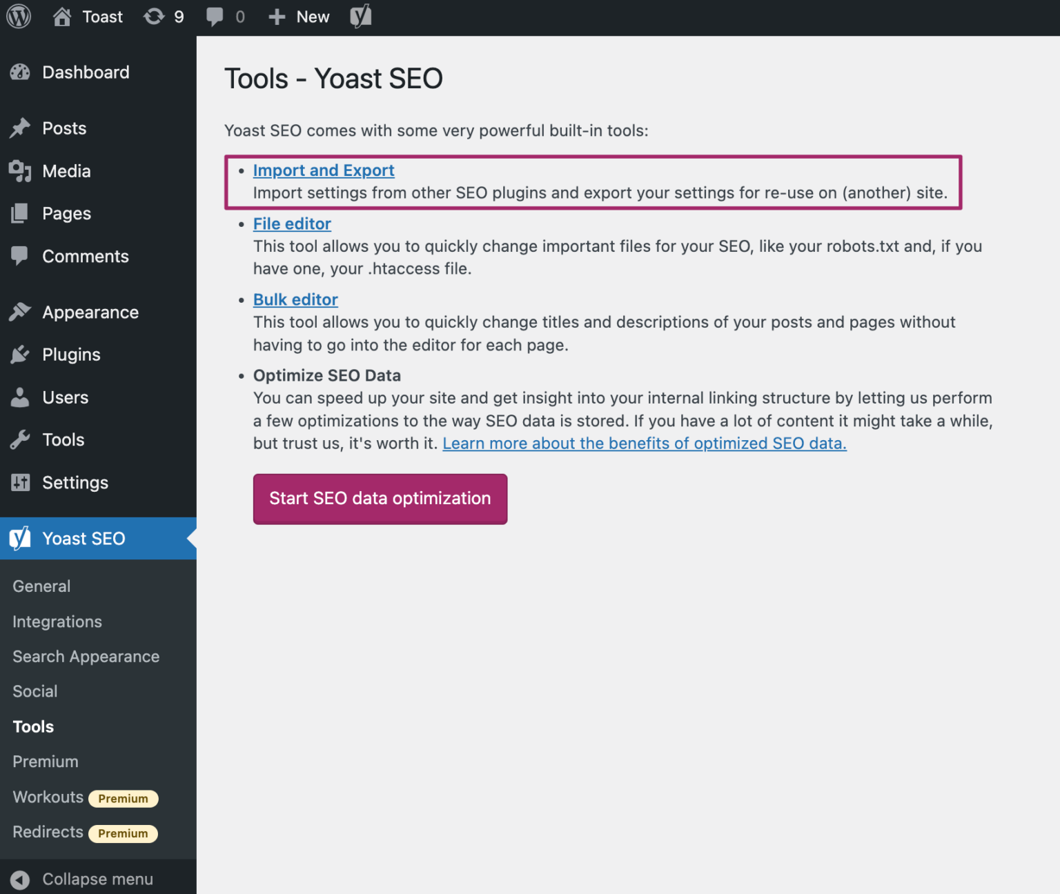 How do I import redirects using Yoast SEO Premium? • Yoast