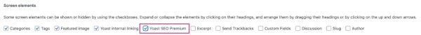 Yoast SEO meta box is missing • Yoast