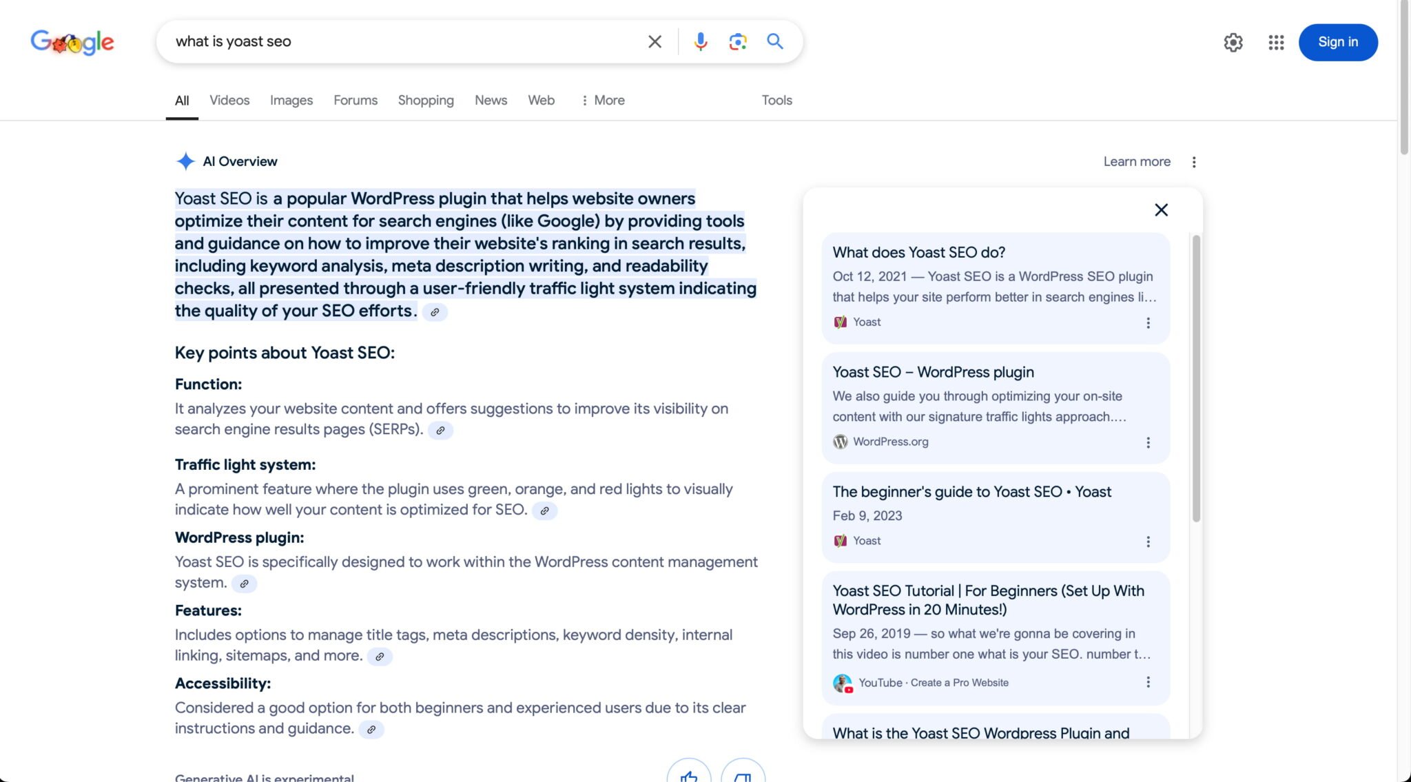 Features of the Google Search Engine Results Page (SERP) • Yoast