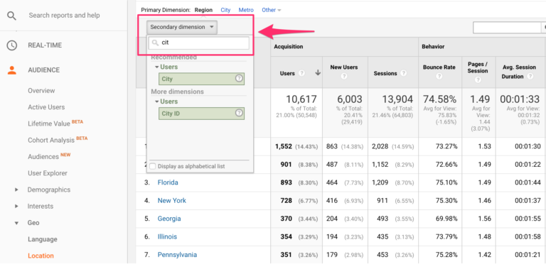 Secondary dimensions in Google Analytics • Yoast