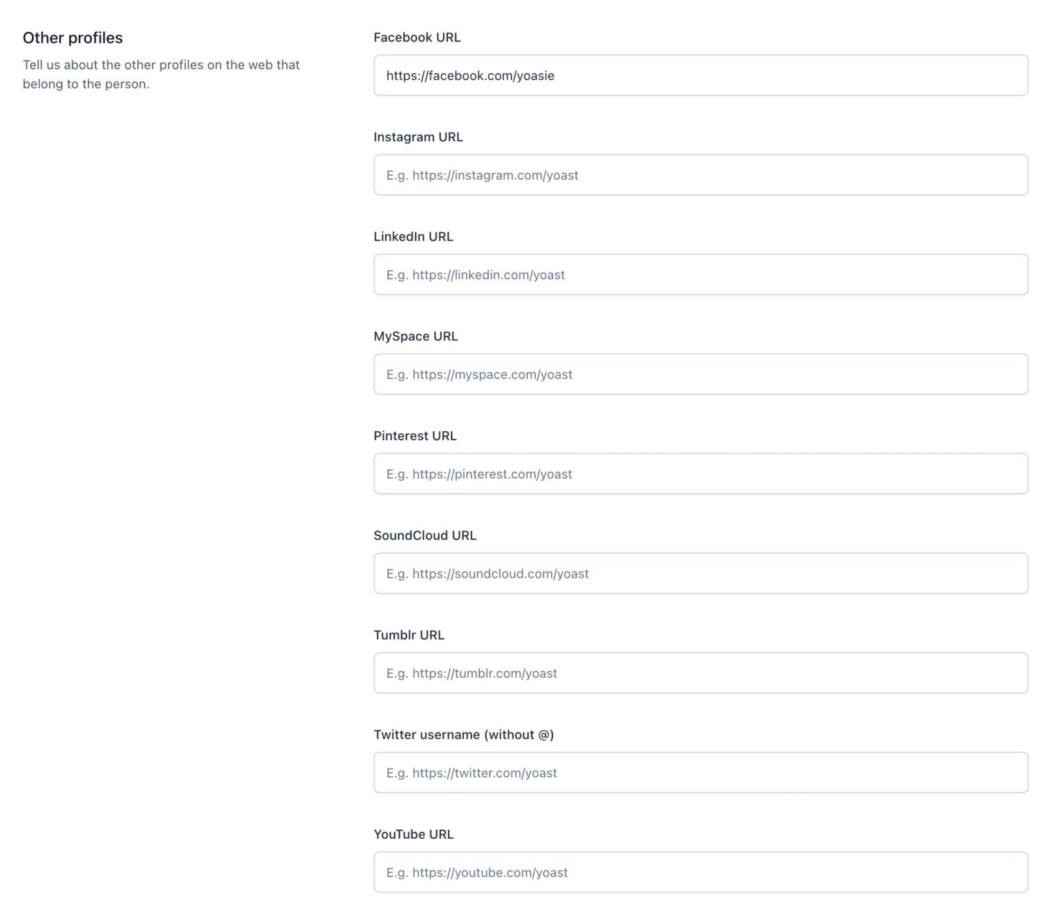 Yoast SEO settings: Site representation • Yoast