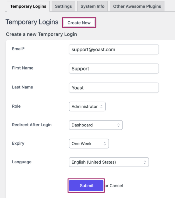 How to create a temporary login link • Yoast