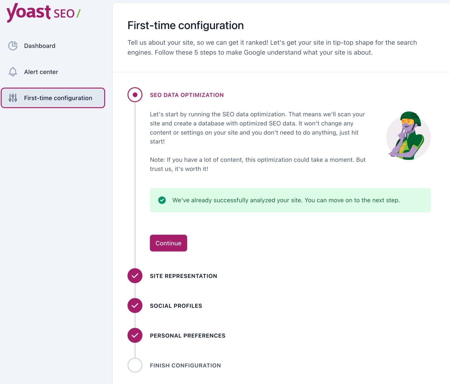 Yoast SEO: Dashboard • Yoast