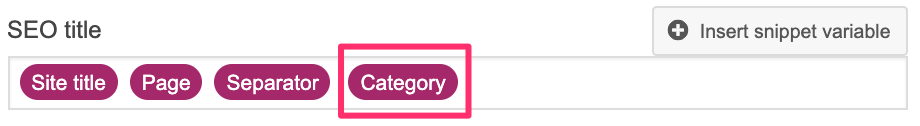 Category snippet variable replacement not working • Yoast
