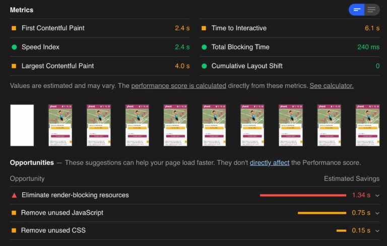 Checking mobile site speed and SEO with Google Lighthouse • Yoast
