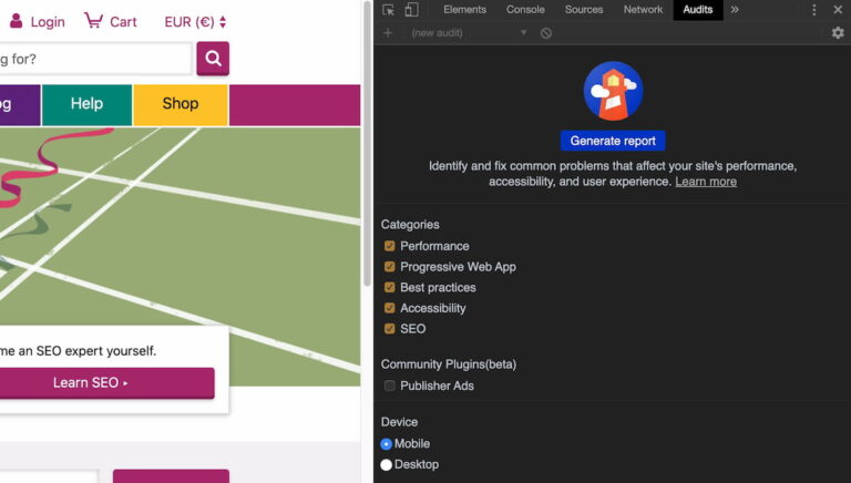 Checking mobile site speed and SEO with Google Lighthouse • Yoast