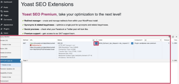 Troubleshooting connection issue with Query Monitor Plugin • Yoast