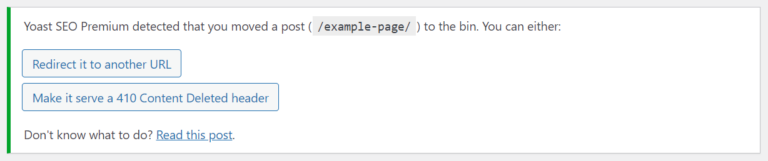 Redirect manager - Yoast SEO Features • Yoast