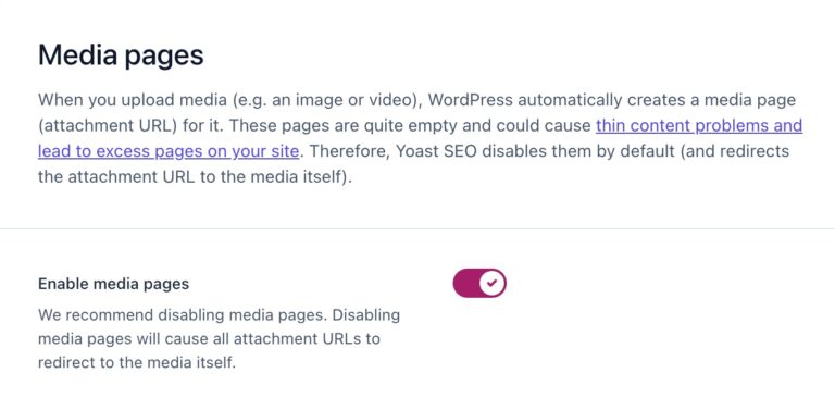 Redirect attachment URLs - Yoast SEO Features • Yoast