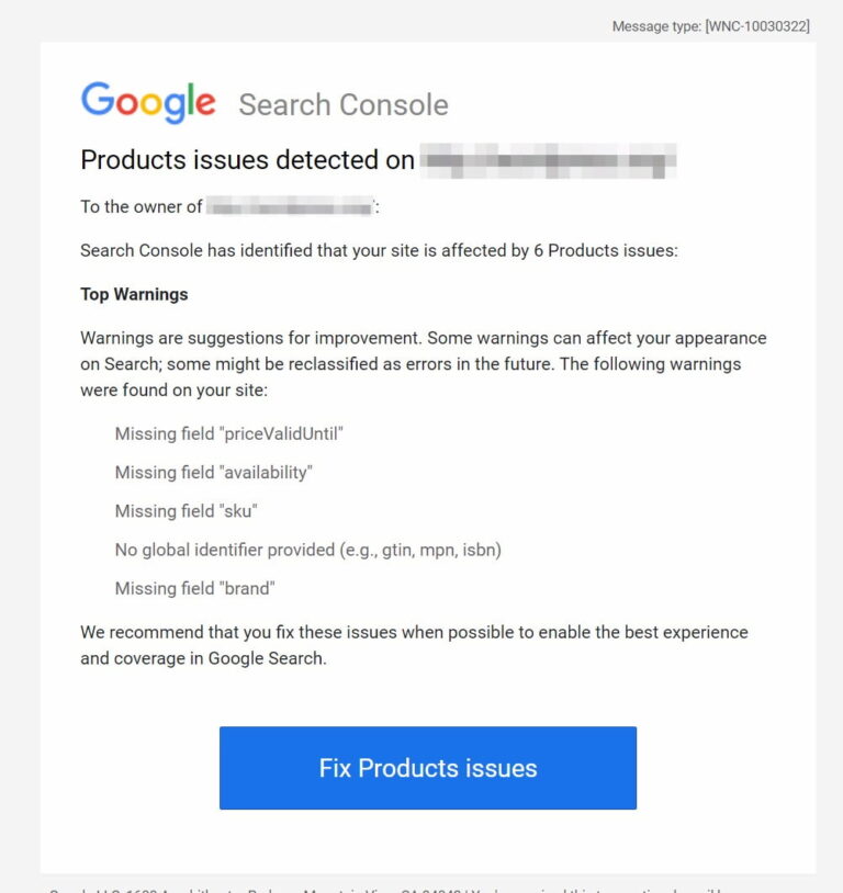 Did Google Search Console send an email with an error message? • Yoast