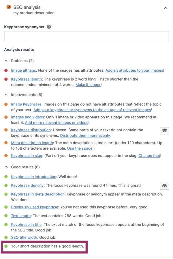 Adding a short product description with Yoast WooCommerce SEO • Yoast