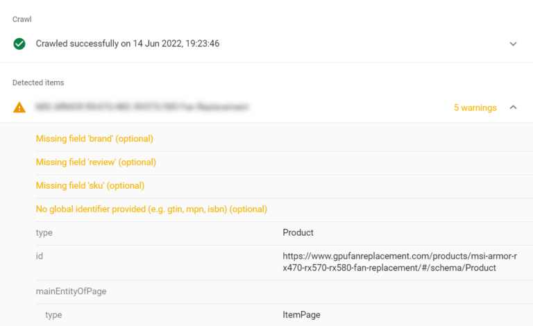 Warnings about missing SKU or identifier properties • Yoast