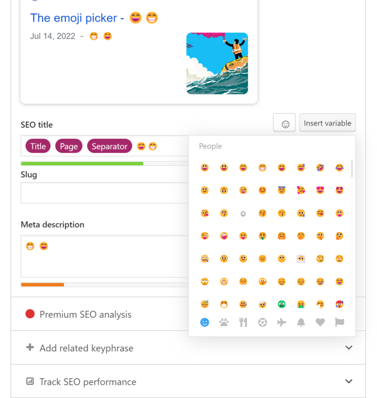 Yoast SEO Premium 19.0: new emoji picker tool, word complexity feedback ...