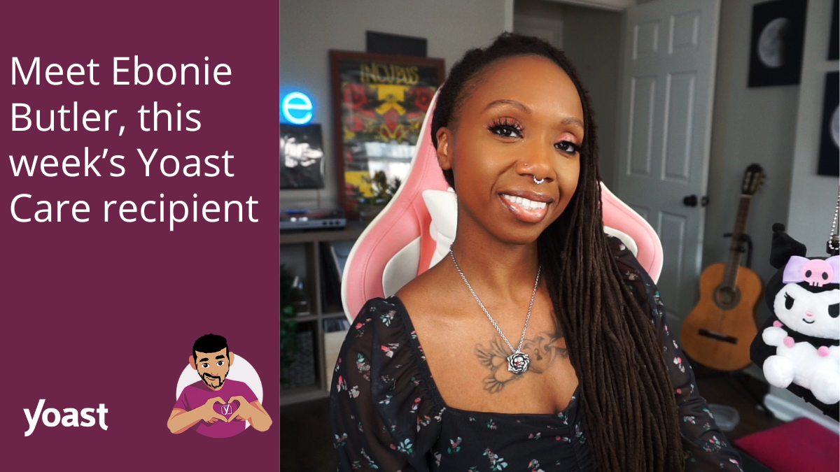 Ebonie Butler receives the Yoast Care fund for her contribution to the ...