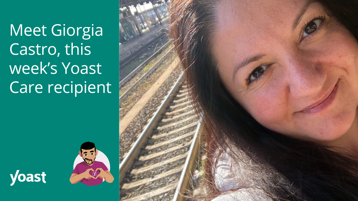 Giorgia Castro receives the Yoast Care fund for her contribution to ...