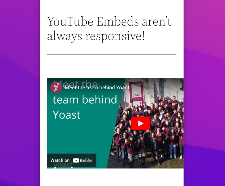 How to make YouTube videos responsive • Yoast How to make YouTube videos responsive • Yoast
