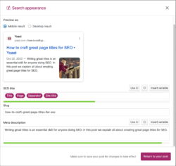 How to use the search appearance preview in Yoast SEO • Yoast