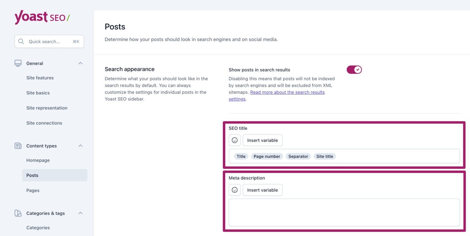 Meta tag variables - Yoast SEO Features • Yoast