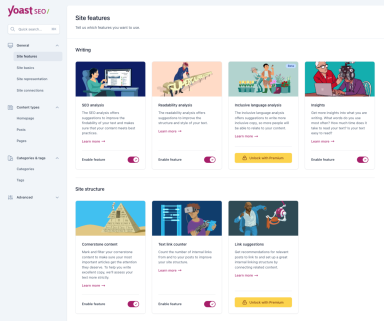 Redesigning the Yoast SEO settings interface • Yoast