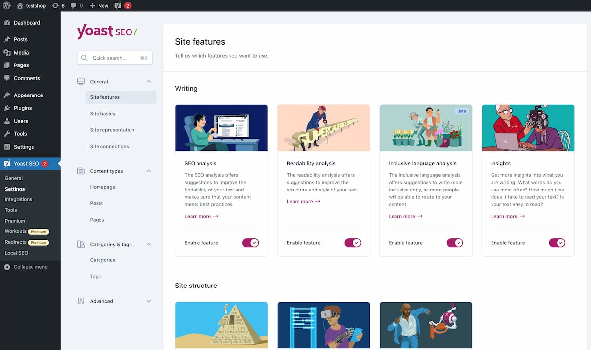 Yoast SEO 20.0: A brand-new settings interface • Yoast