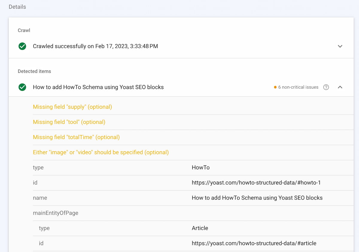 Check validity of structured data in Google Search Console • Yoast