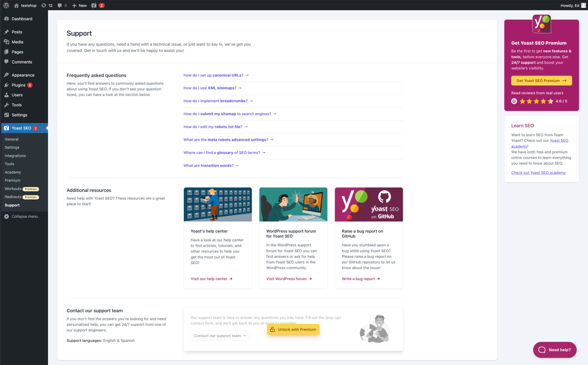 Yoast SEO 20.10 brings a brand-new support/FAQ section • Yoast