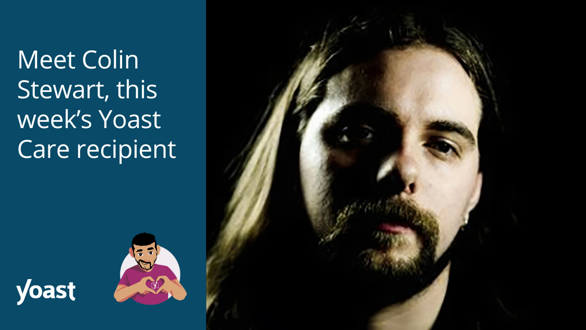 Colin Stewart receives our Care fund for his contribution to WordPress