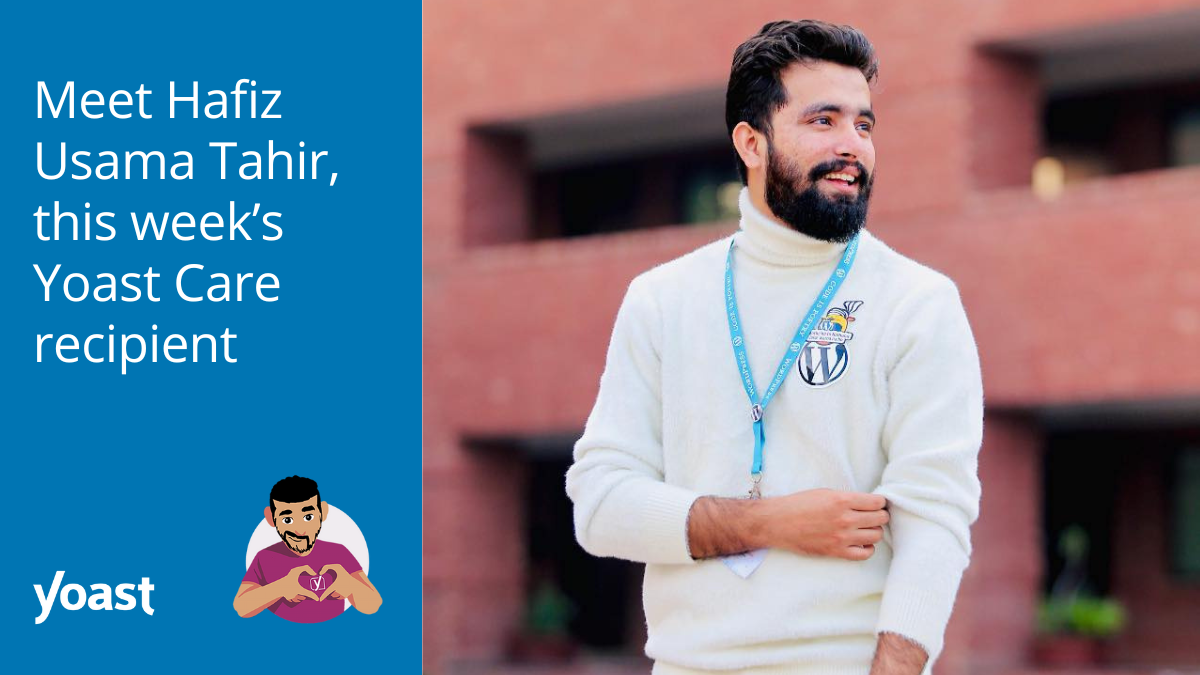 Hafiz Usama Tahir receives the Yoast Care fund for his contribution to the WordPress community ...