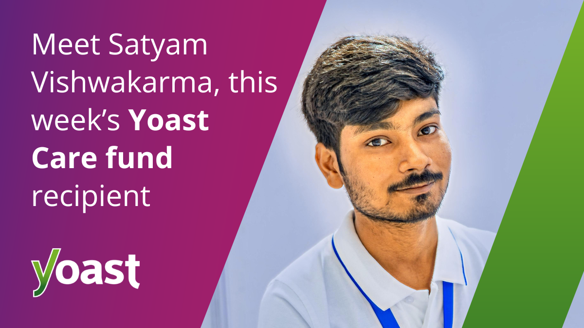 Satyam Vishwakarma receives the Yoast Care fund for his contribution to the WordPress community ...