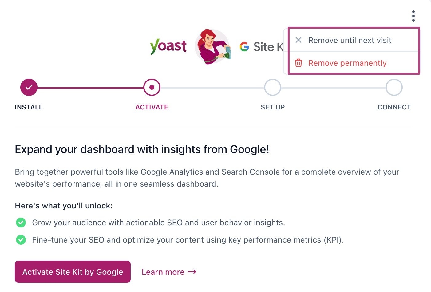 How to enable the Site Kit integration • Yoast