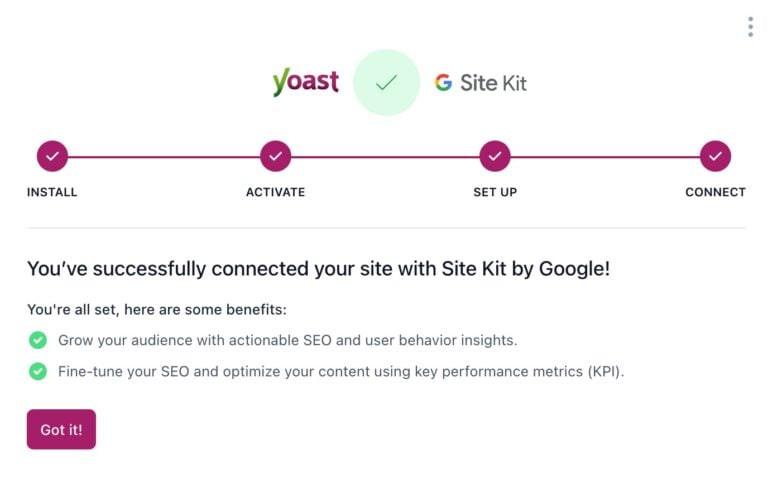 How to enable the Site Kit integration • Yoast