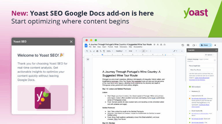 Yoast SEO Brings Real-Time Content Optimization to Google Docs • Yoast