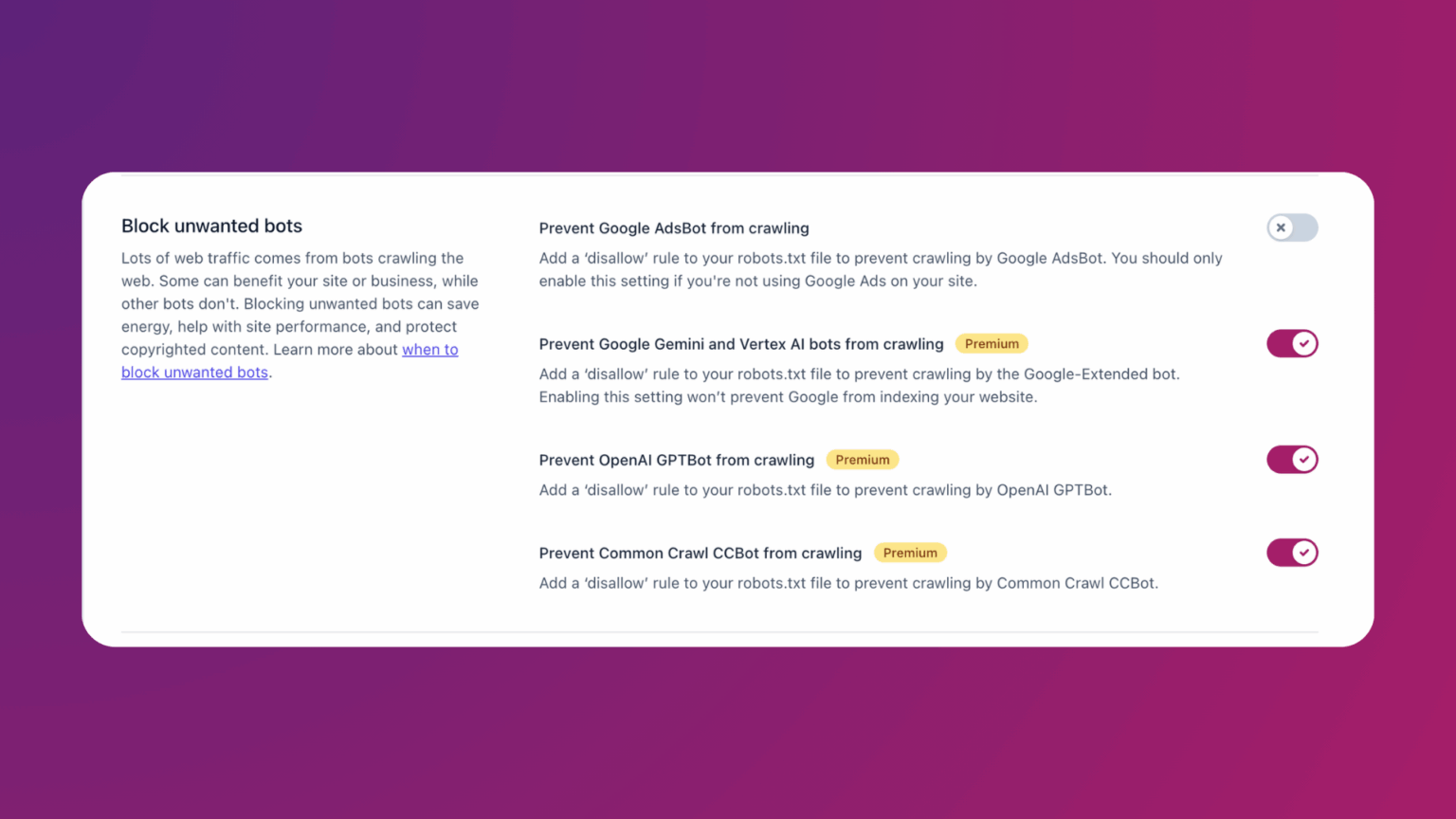 Bot Blocker - Yoast SEO Features • Yoast