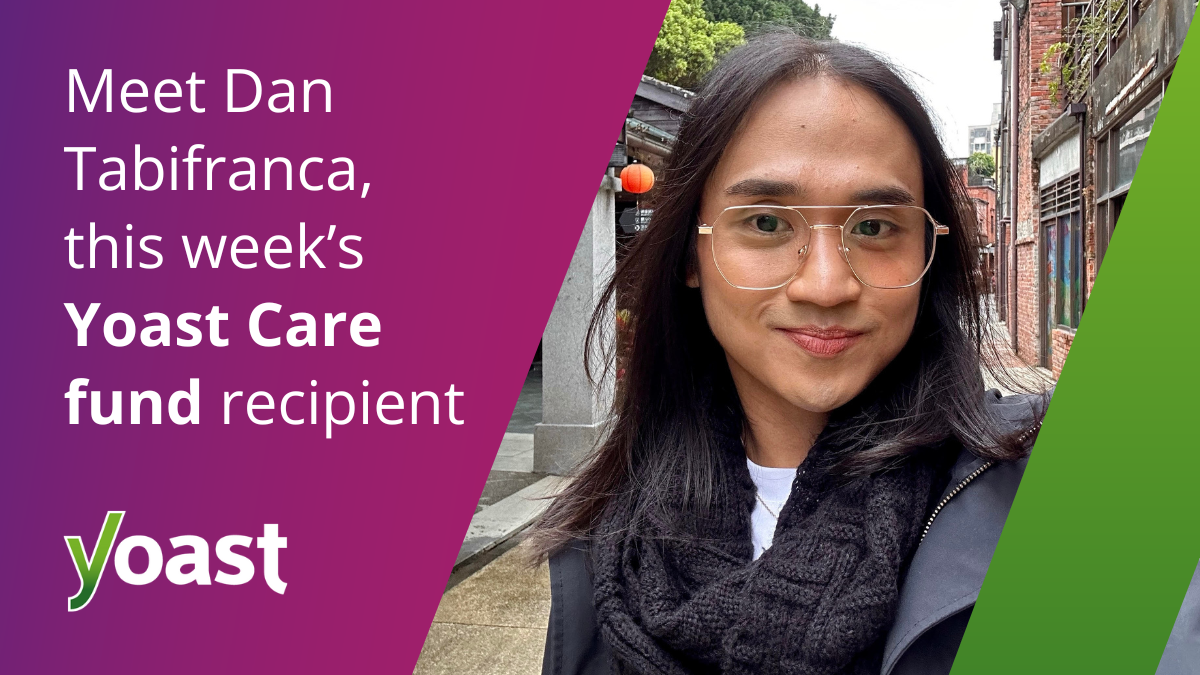 Dan Tabifranca receives the Yoast Care fund for his contribution to the WordPress community • Yoast