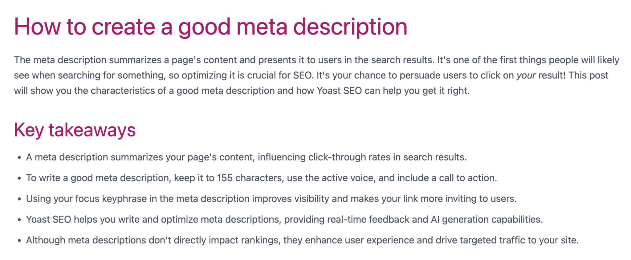 How to write an effective summary for your content • Yoast