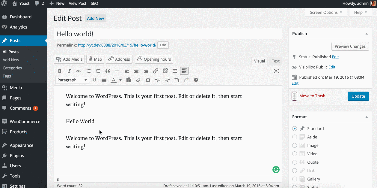 Warning: You have not used your focus keyphrase in any subheading ...