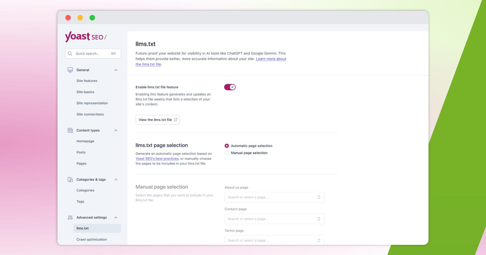 Updated llms.txt: More control for future discovery • Yoast